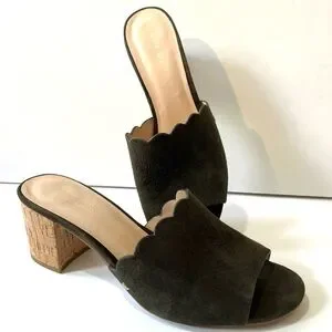 kate spade | Shoes | Kate Spade Warren Green Suede Scalloped Slip On ...